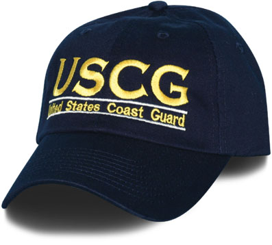 USCG United States Coast Guard Bar Design Direct Embroidered Navy Blue ...