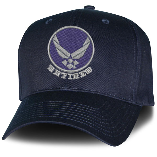 US Air Force Retired with Hap Arnold Wing Direct Embroidered Blue Ball ...
