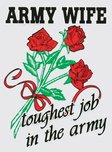 Army Wife Toughest Job in the Army with Roses Logo Decal | North Bay ...