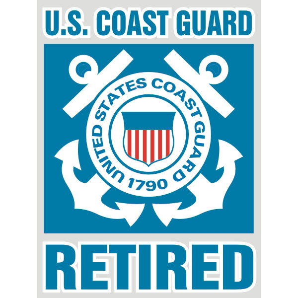 Coast Guard Retired Bold Type Decal | North Bay Listings