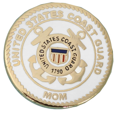 Coast Guard Mom Round Pin | North Bay Listings