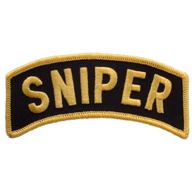 Sniper Tab Patch Gold on Black | North Bay Listings